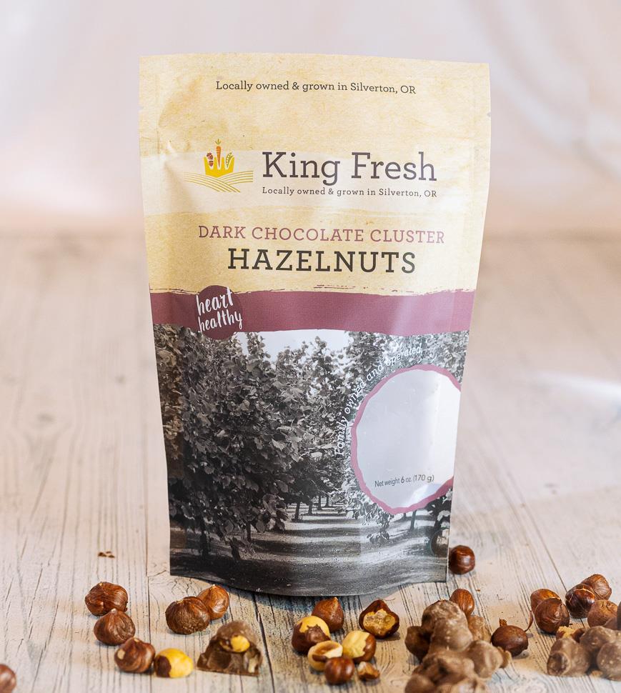 King Fresh Dark Chocolate Cluster Hazelnuts 6oz – NW Food and Gifts